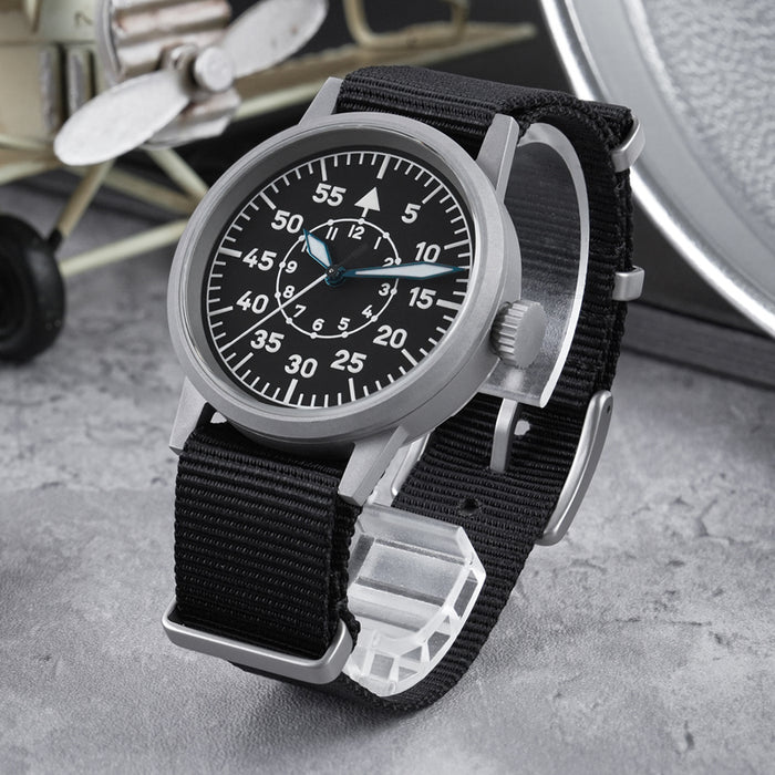 Militado 37mm Sapphire Crystal Retro Flieger Pilot Watch ML10 V2